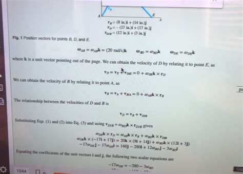 Solved Problem 15 134 Knowing That At The Instant Shown Bar