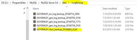 Php Can T Enable MySql General Query Log File On Wamp Running Mysql 5