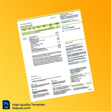 Usa Washington Gas Editable Natural Gas Bill Template In Word And Pdf