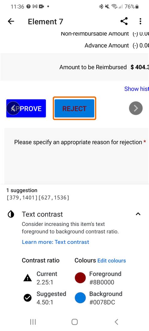 Adaptive Cards Import Expense Report Luminosity Ratio Of Reject Text Is 201 Which Is