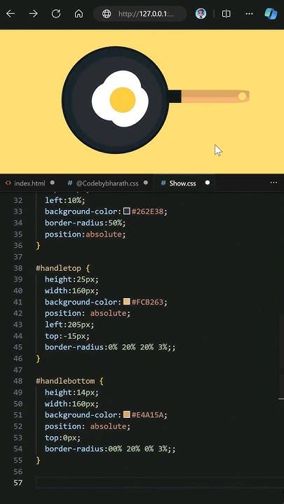 Day 027 😍 Css Half Boiled Egg Loader Animation Coding
