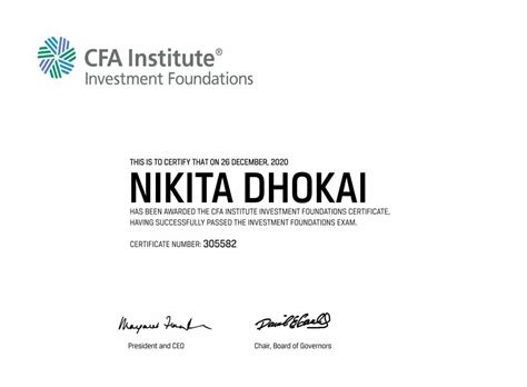Nikita Dhokai Acca On Linkedin Cfainstitute Cfaprogram Cfawomen