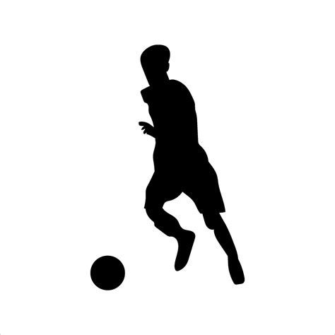 A Set Of Football Players Silhouettes Of Soccer Players Isolated On A