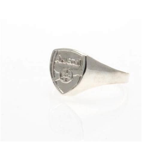 Arsenal Silver Plated Crest Ring Large