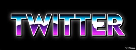 twitter text effect and logo design social network