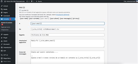Form Di Contatto Con Wordpress E Pagina Dei Contatti Htmlit