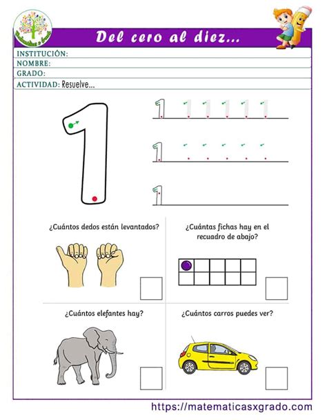 Cuadernillo Con Actividades Con Números Del 1 Al 10