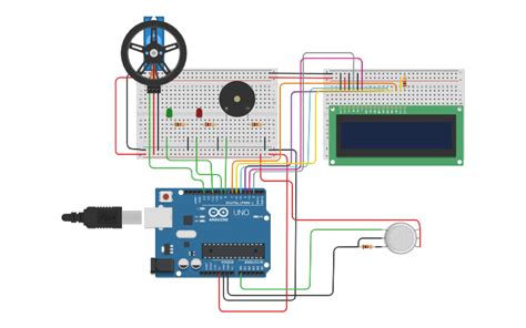 Circuit Design Lpg Gas Leakage Detection System Tinkercad