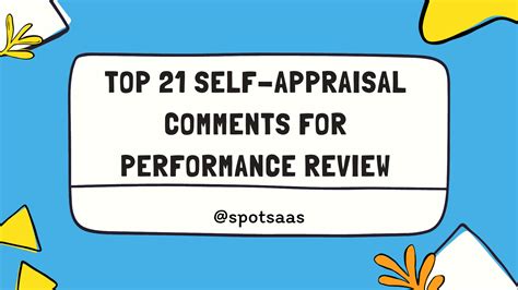 Best Top 21 Self Appraisal Comments For Performance Review