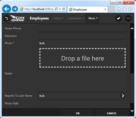 Code On Time Charts Drag And Drop Upload Signature Capturing