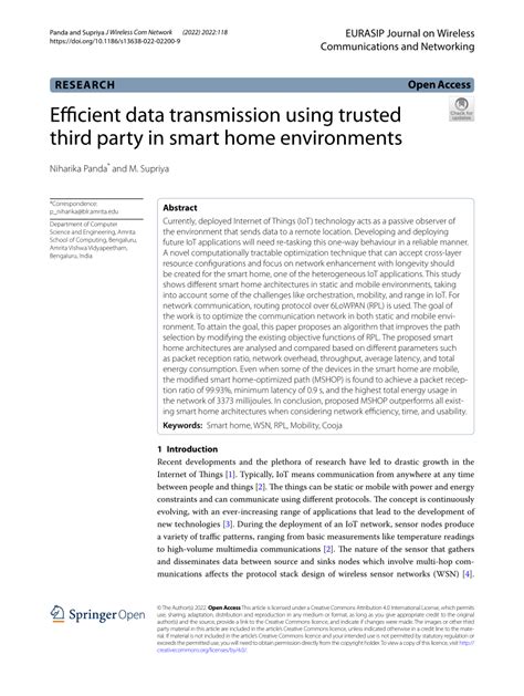 Pdf Efficient Data Transmission Using Trusted Third Party In Smart