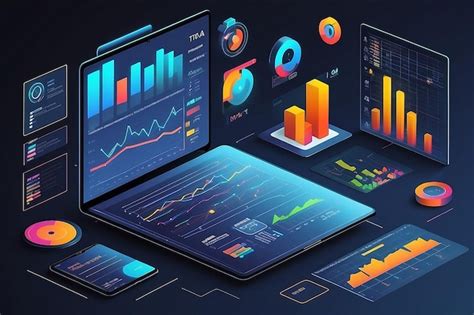 Visual Data Concept Illustration Premium Ai Generated Image