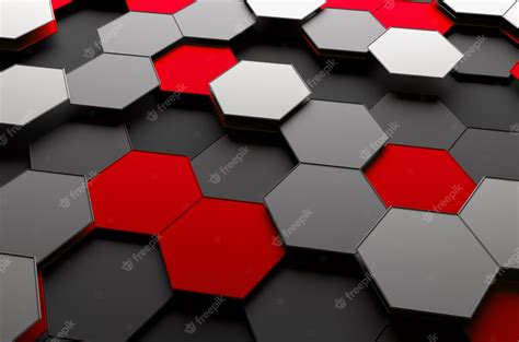 Premium Photo Abstract 3d Rendering Of Surface With Hexagons