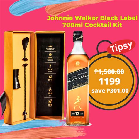 Buy Johnnie Walker Black Label 700ml Cocktail Kit At A Very Affordable