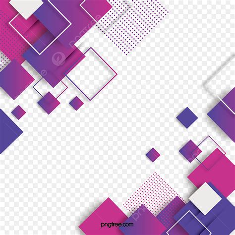 Geometric Solids Clipart Vector Purple Solid Square Geometric