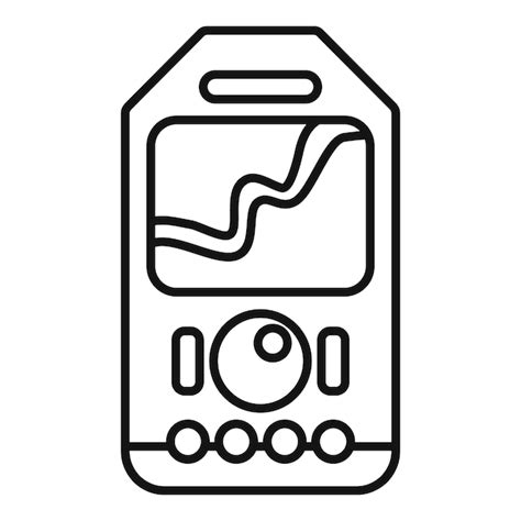 Premium Vector Echo Sounder Showing Depth And Bottom Contour Line Icon