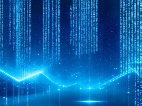 Premium Photo Blue Digital Binary Data Cascading Computer Screen Technological Background