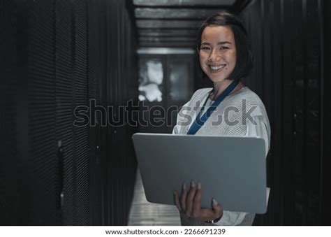 Woman Laptop Server Room Information Technology Stock Photo 2266691239 Shutterstock