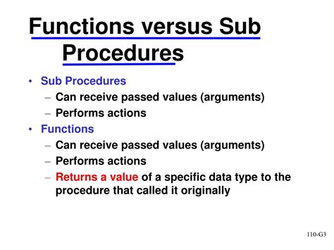 Ppt Understanding Sub Procedures And Functions In Visual Basic