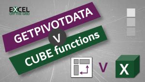 GETPIVOTDATA Vs CUBE Functions Excel Off The Grid