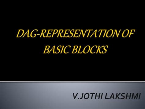 Dag Representation Of Basic Blocks Pptx