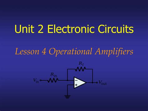 Lesson Operational Amplifiers Lecture Ppt