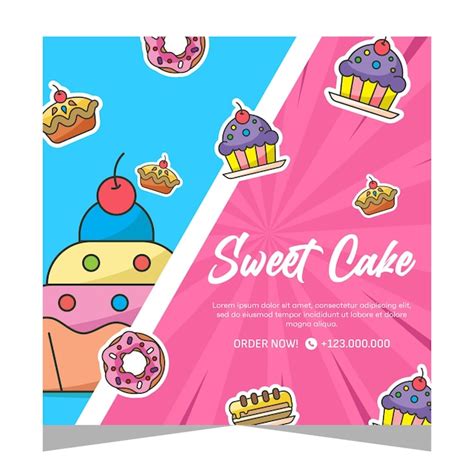 Premium Vector Bakery Flayer Or Social Media Post Template