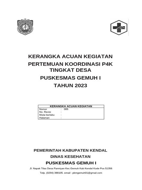 kak pertemuan koordinasi p4k mmd pdf