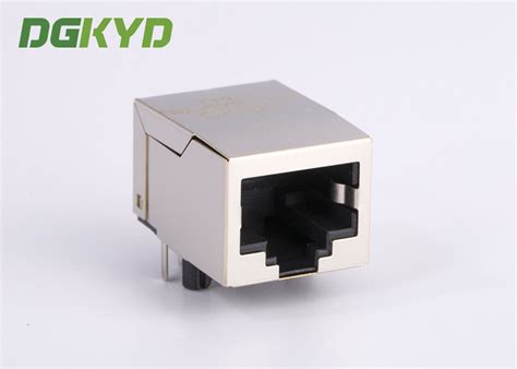 Customized 10 100base T Rj45 Modular Connector With Transformer 1 X 1 Tab Down