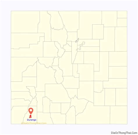 Map Of Durango City Colorado Thong Thai Real