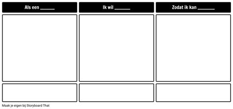 Epische Verhalen Sjabloon Voor Gebruikers Storyboard