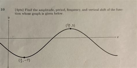 solved 4pts find the amplitude period frequency and
