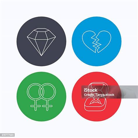 상심 다이아몬드 및 몰입유도 링형 아이콘 곧은에 대한 스톡 벡터 아트 및 기타 이미지 곧은 기념일 로맨스 Istock
