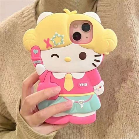 유투미월드 당일 출고 아이폰 PRO MAX 귀여운 고양이 소녀 캐릭터 인형 디자인 특이한 입체 실리콘 휴대폰 케이스
