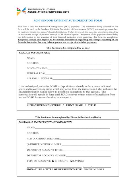 Editable Ach Payment Ach Authorization Form Template Pdf Example Minasinternational