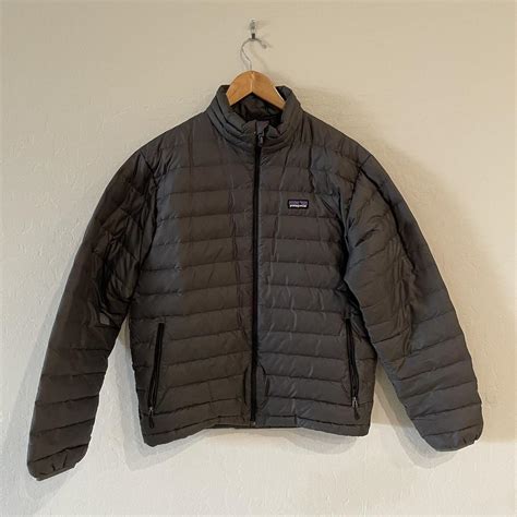 Patagonia Puffer Down Jacket Grey Color Size S Pit Depop