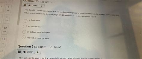 solved question 2 1 ﻿point listenthe day shift supervisor