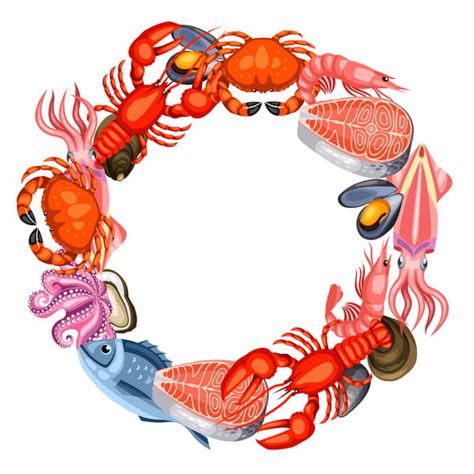 Vector De Diseño De Marco De Mariscos Eps Uidownload