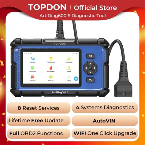 TOPDON ArtiDiag600S OBD2 Scanner Automotive Diagnostic Tool Code Reader Oil BMS ABS SAS EPB DPF