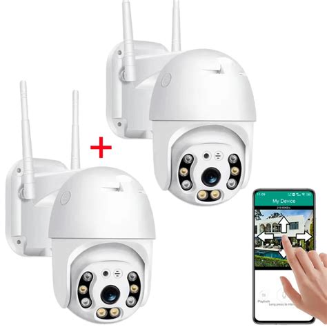 Комплект 2шт Камера видеонаблюдения уличная поворотная Ip с Wifi Camera Cam 6 Видеокамера для