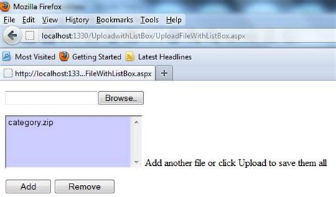 Uploading Multiple Files With Listbox In Aspnet