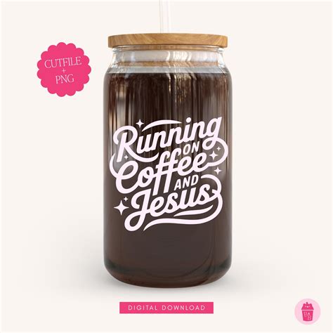 Christian Svg Coffee And Jesus Png Sticker File For Cricut Etsy