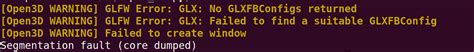 glfw error glx no glxfbconfigs returned jetson agx orin nvidia developer forums