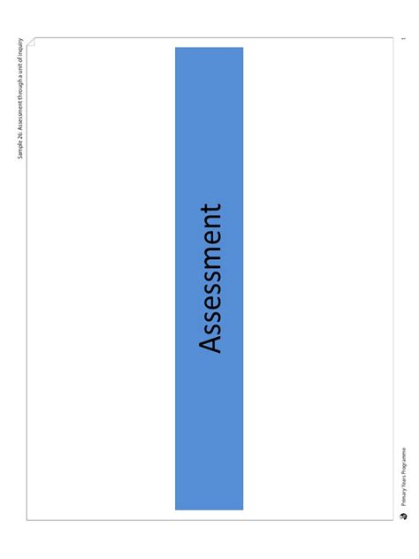 Pyp Assessment Pdf Rubric Academic Educational Psychology