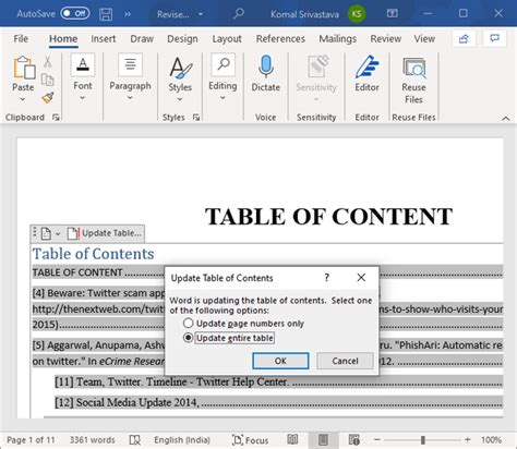 Perbaiki Kesalahan Bookmark Tidak Didefinisikan Di Microsoft Word