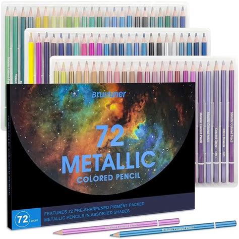 Metallic Kleurpotloden Set Met 72 Kleuren Voor Tekenmateriaal Bol