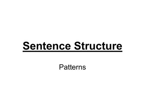 7 Language Skills Sentence Patterns