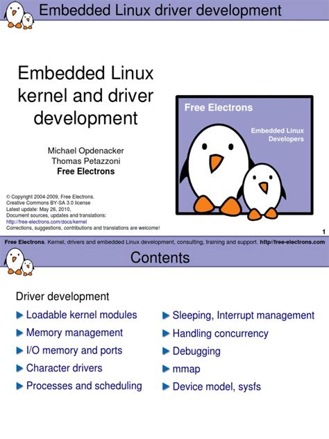 Embedded Linux Kernel And Drivers Pdf Device Driver Linux