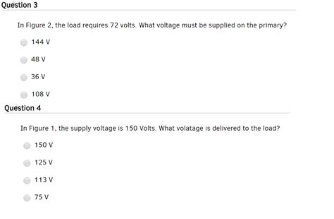 Solved Question In Figure The Load Requires Volts Chegg Com