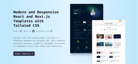 Modern And Responsive React And Nextjs Templates With Tailwind Css And